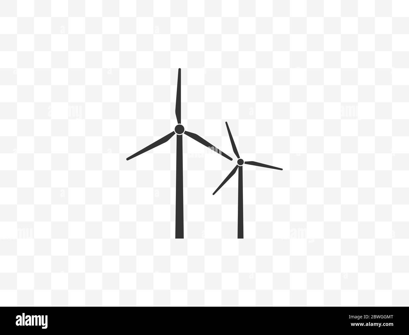 Wind energy, wind turbine icon. Vector illustration, flat design Stock ...