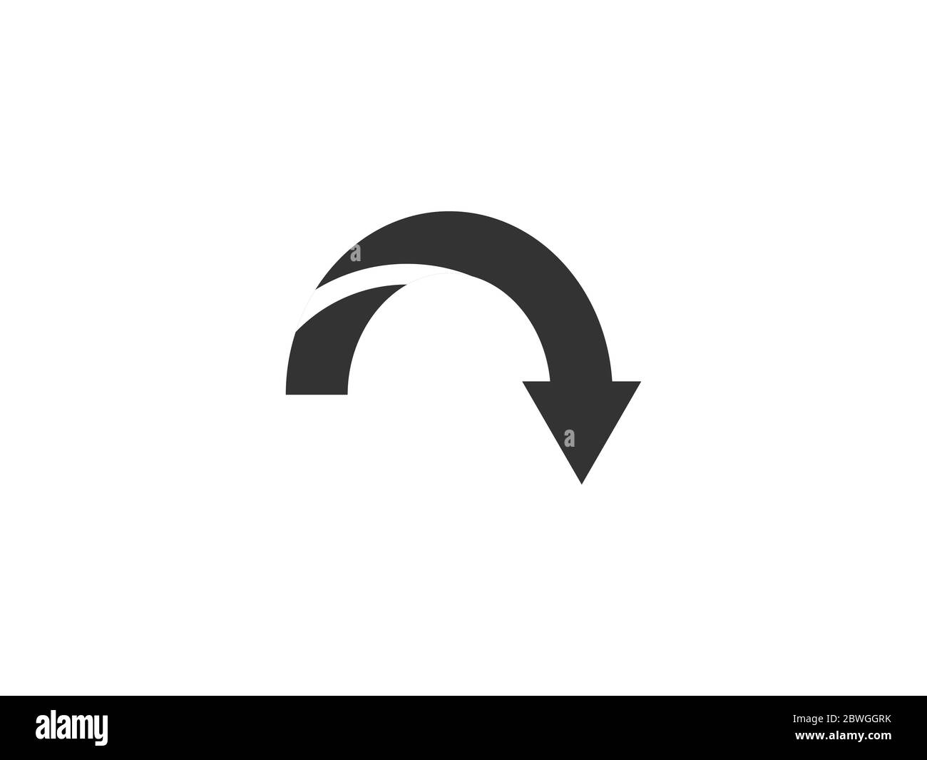 Curved line arrow Stock Vector Images - Alamy