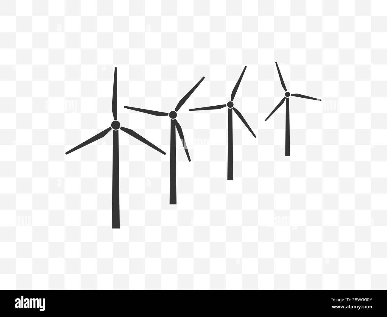 Wind energy, wind turbine icon. Vector illustration, flat design Stock ...