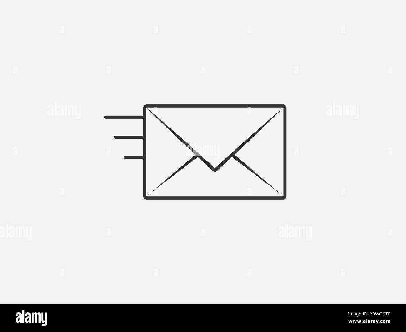 Communication, envelope, message icon. Vector illustration, flat design ...