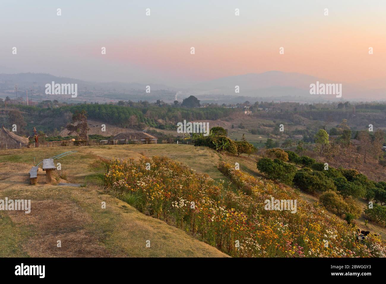 Asia mountain viewpoint hi-res stock photography and images - Alamy