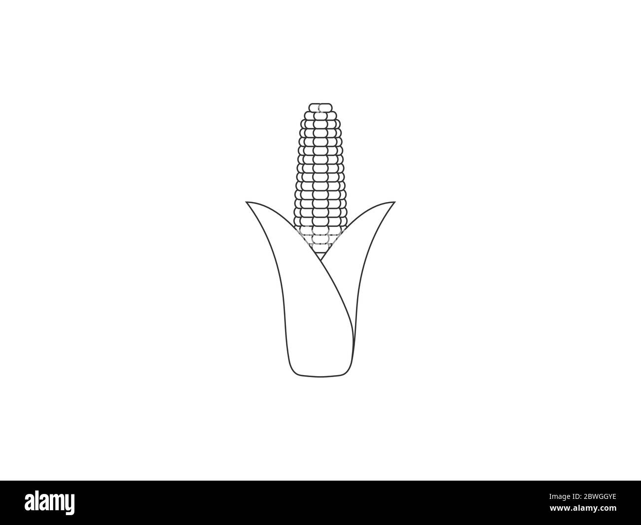 Corn, breakfast, food. Vector illustration, flat design Stock Vector ...
