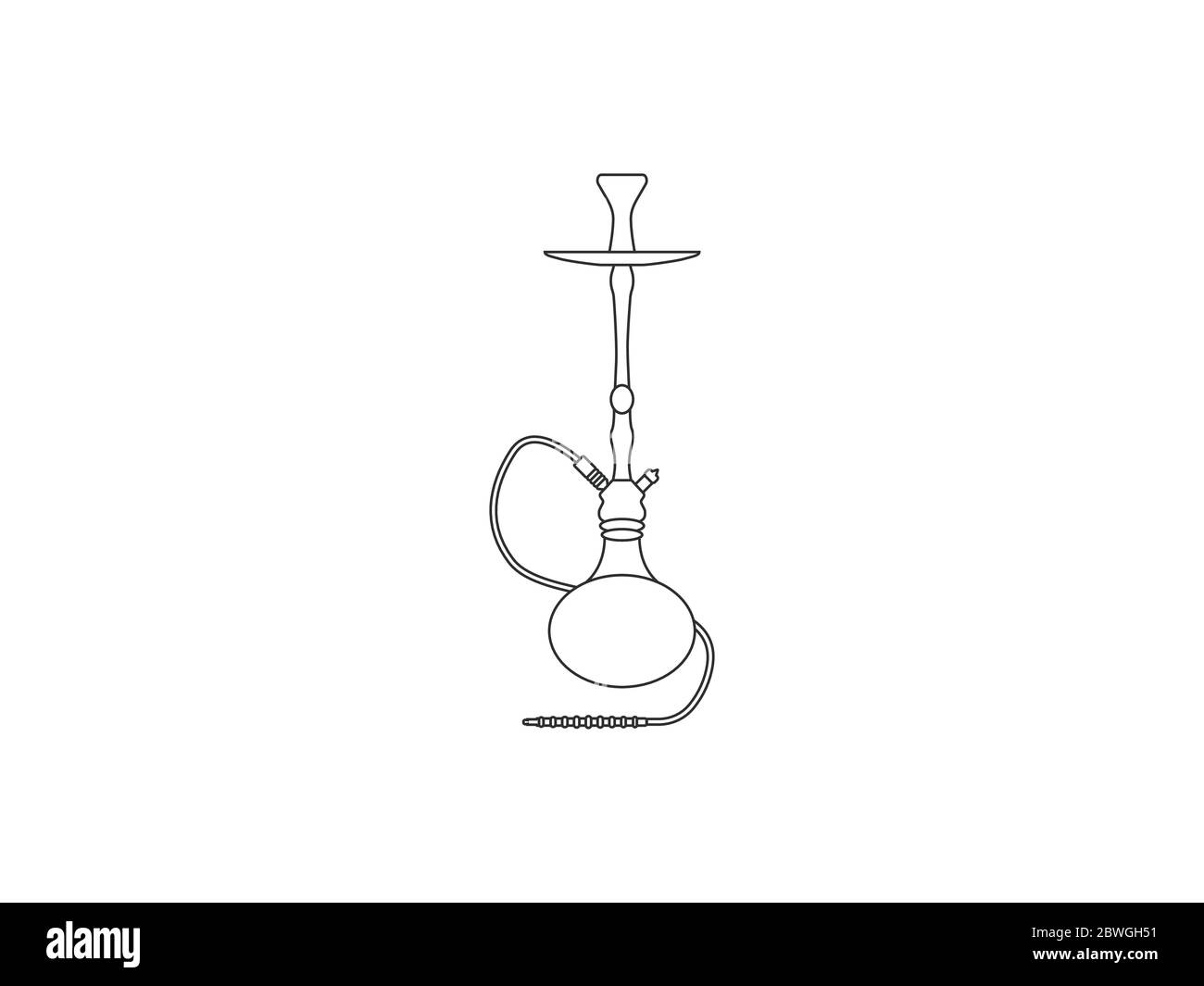 Hookah, smoking, tobacco icon. Vector illustration, flat design Stock ...