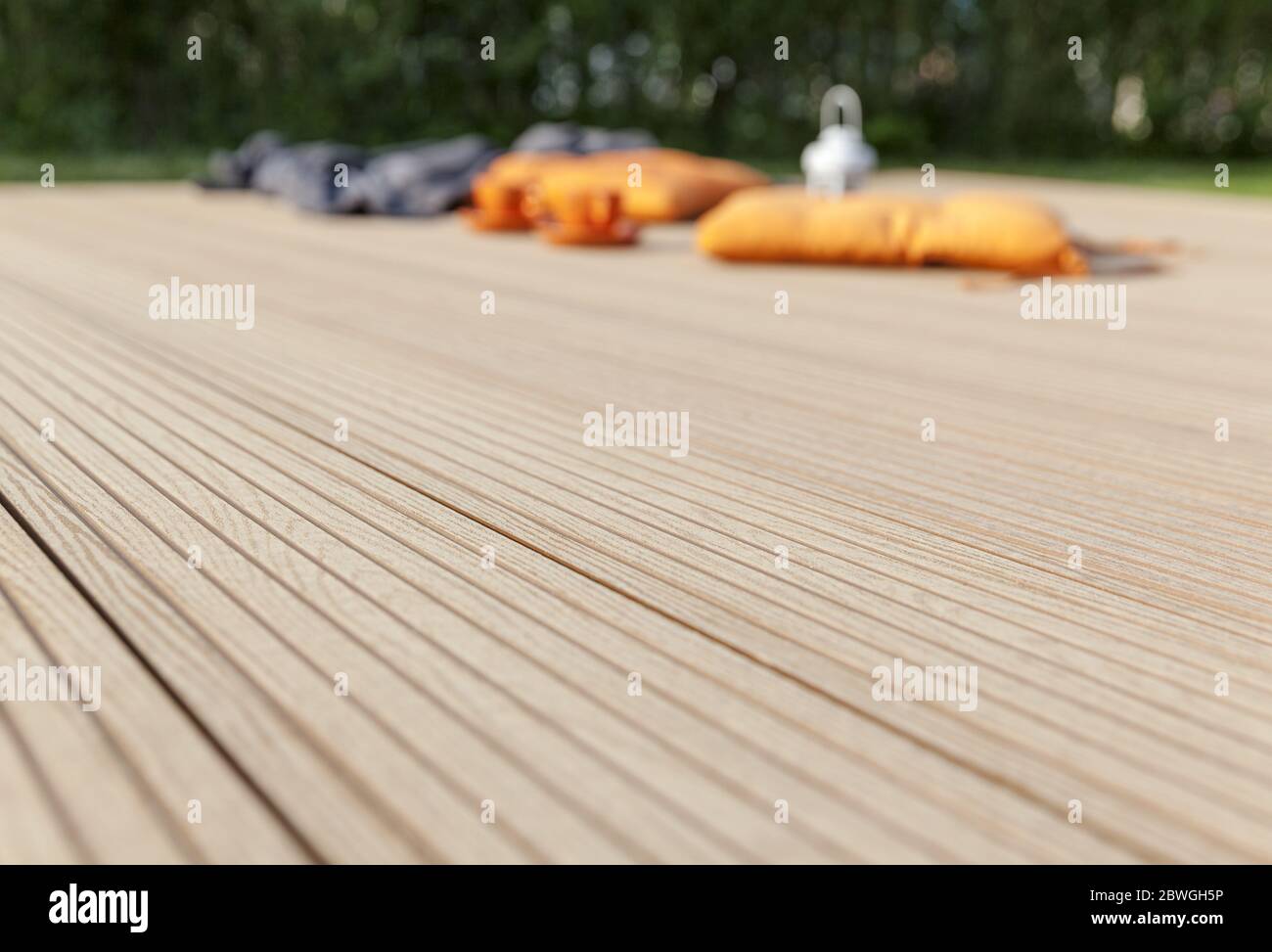 wooden decking outside floor, close up Stock Photo - Alamy