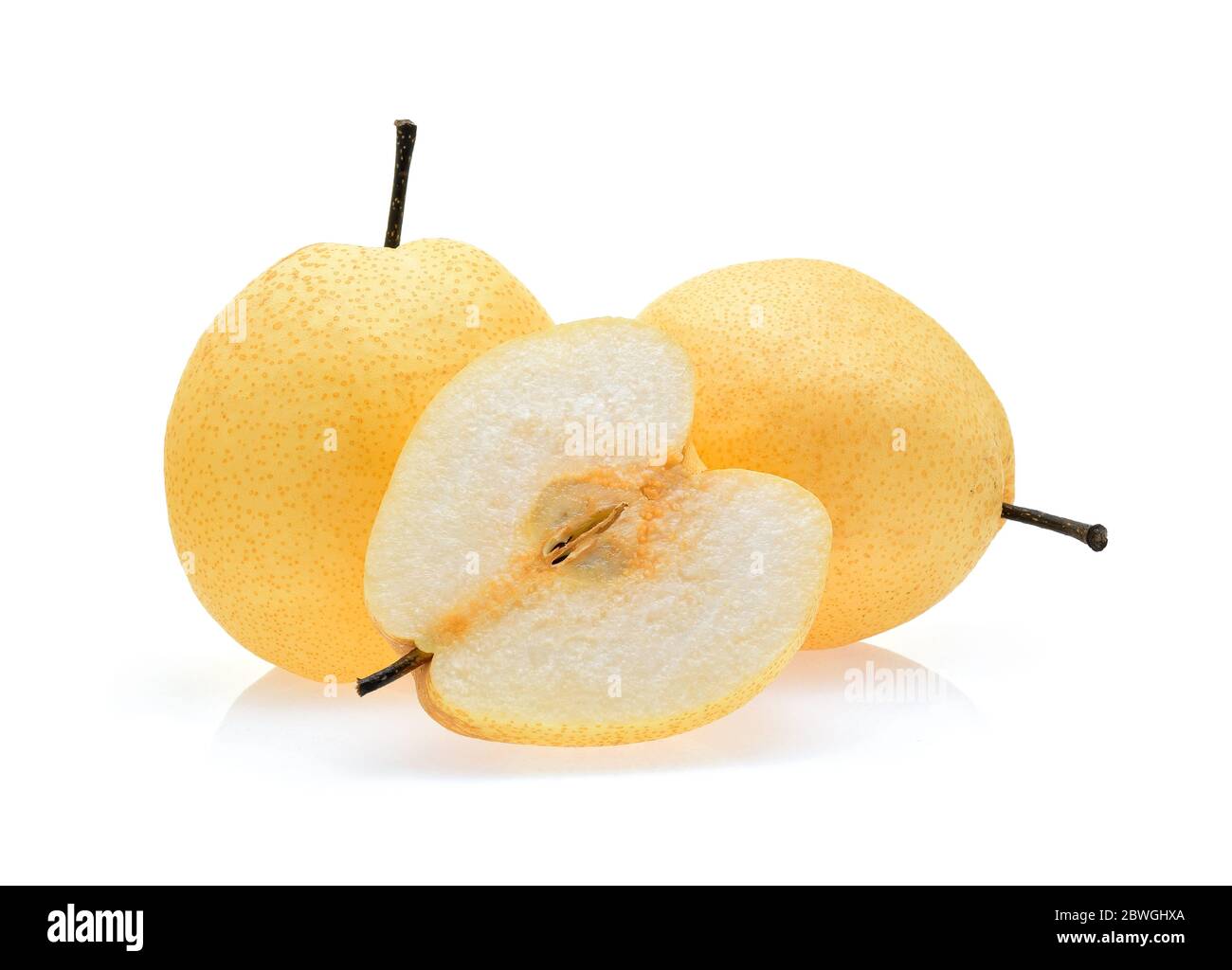 Chinese pear isolated on white background Stock Photo - Alamy