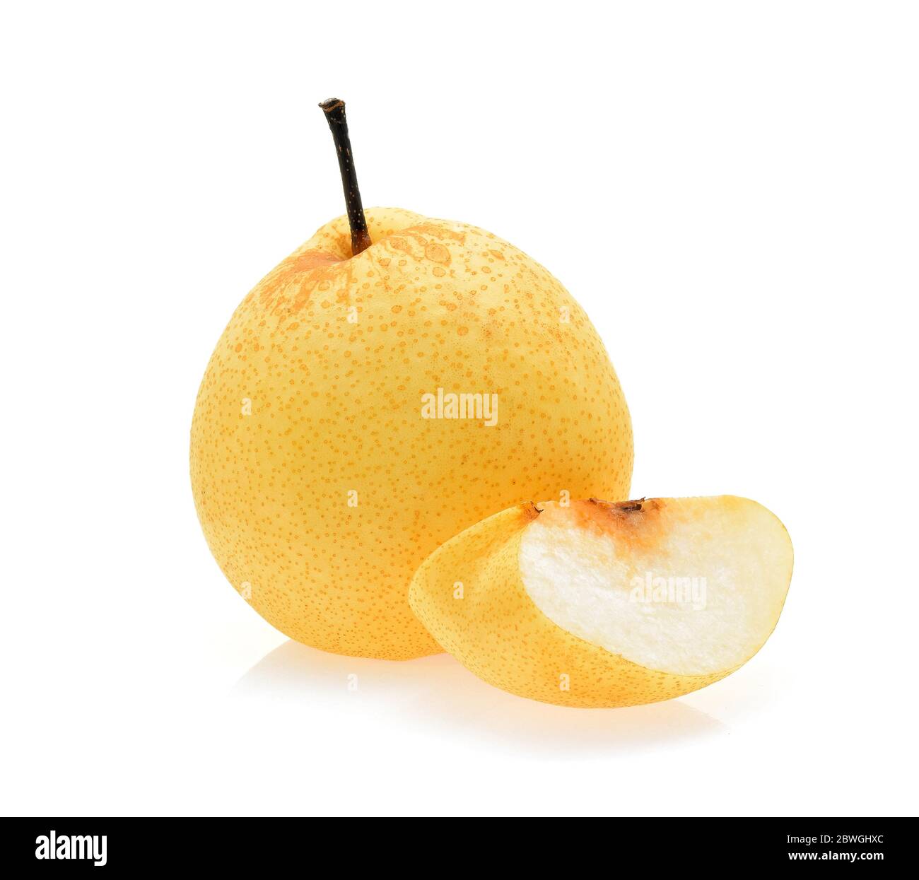 Chinese pear on white background Stock Photo - Alamy