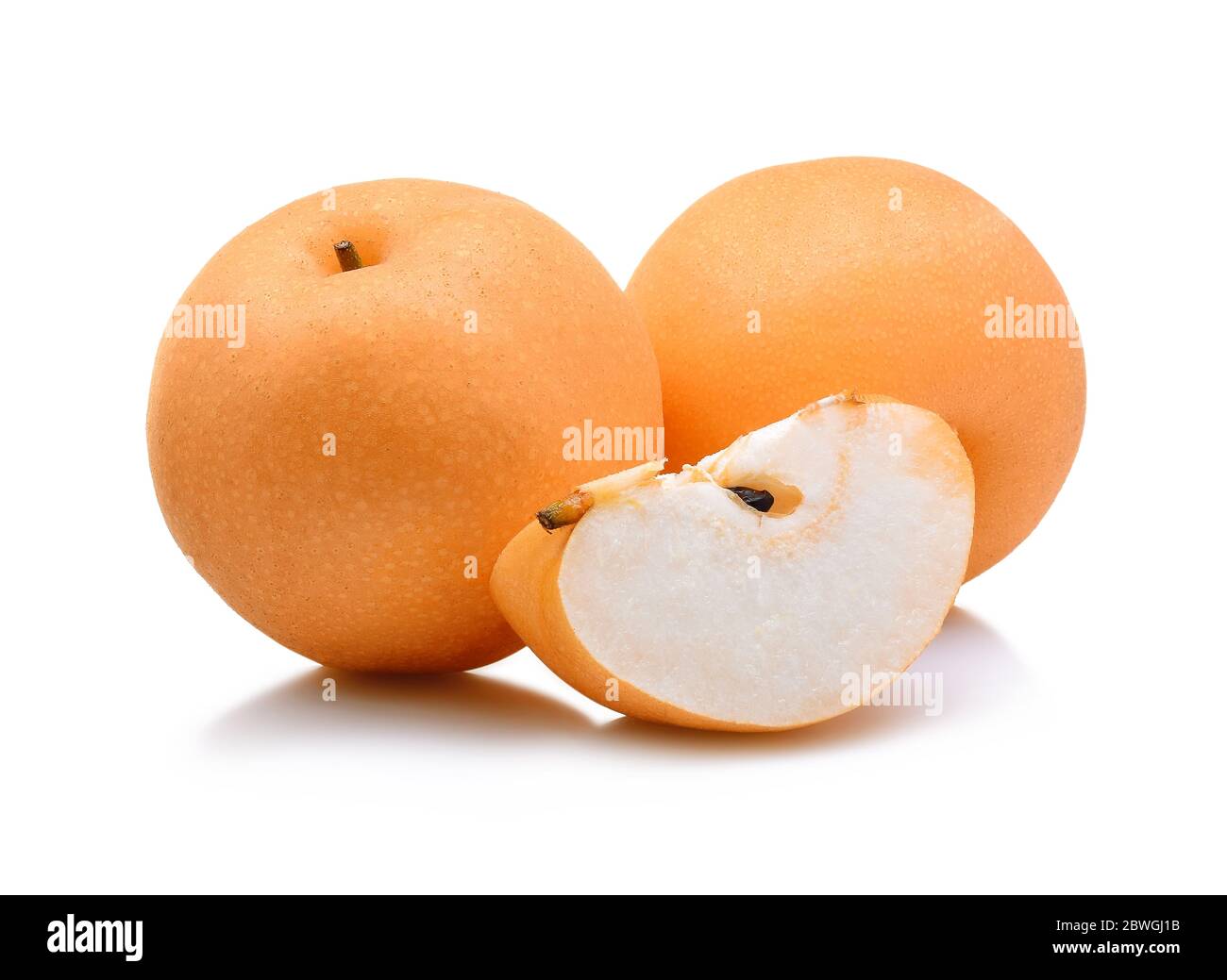 Snow pear on white background Stock Photo - Alamy