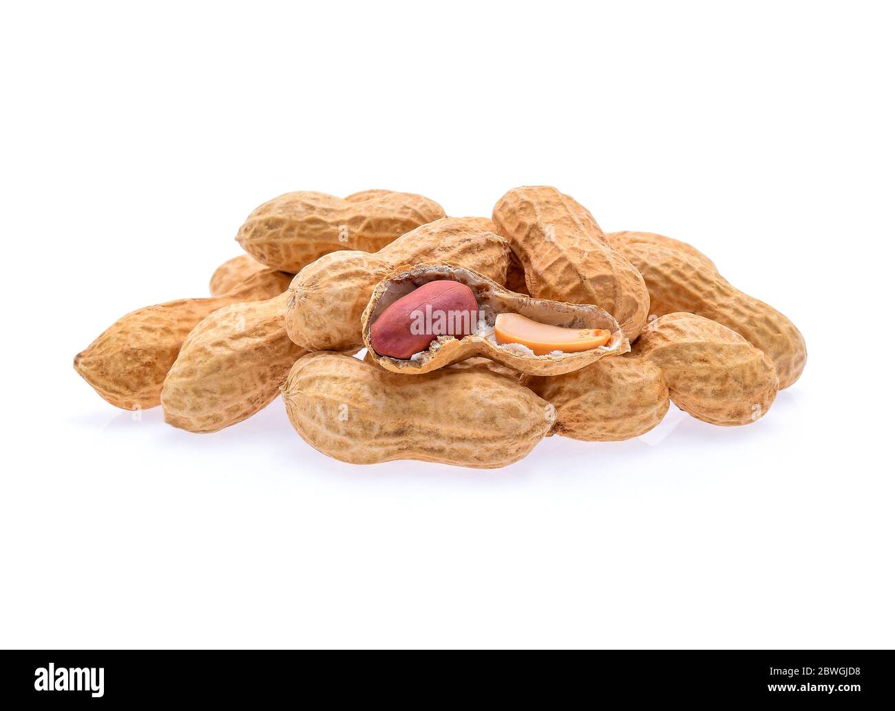 peanuts isolated on white background Stock Photo - Alamy