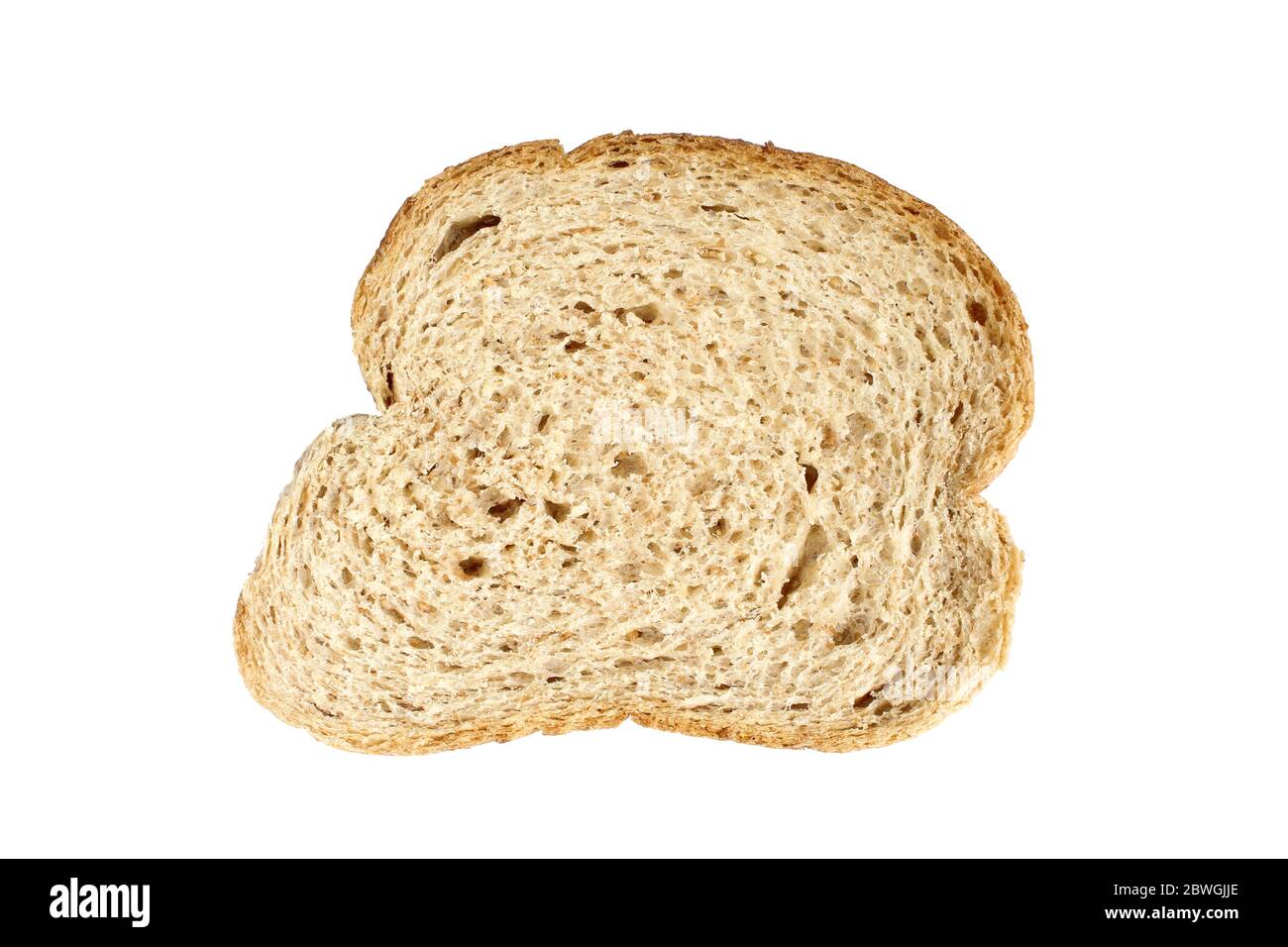One slice of bread isolated on white background Stock Photo - Alamy