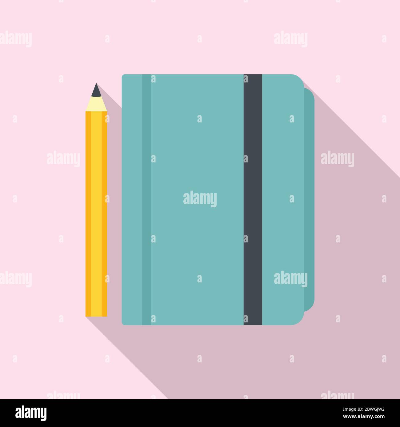 Tutor lesson notebook icon. Flat illustration of tutor lesson notebook ...