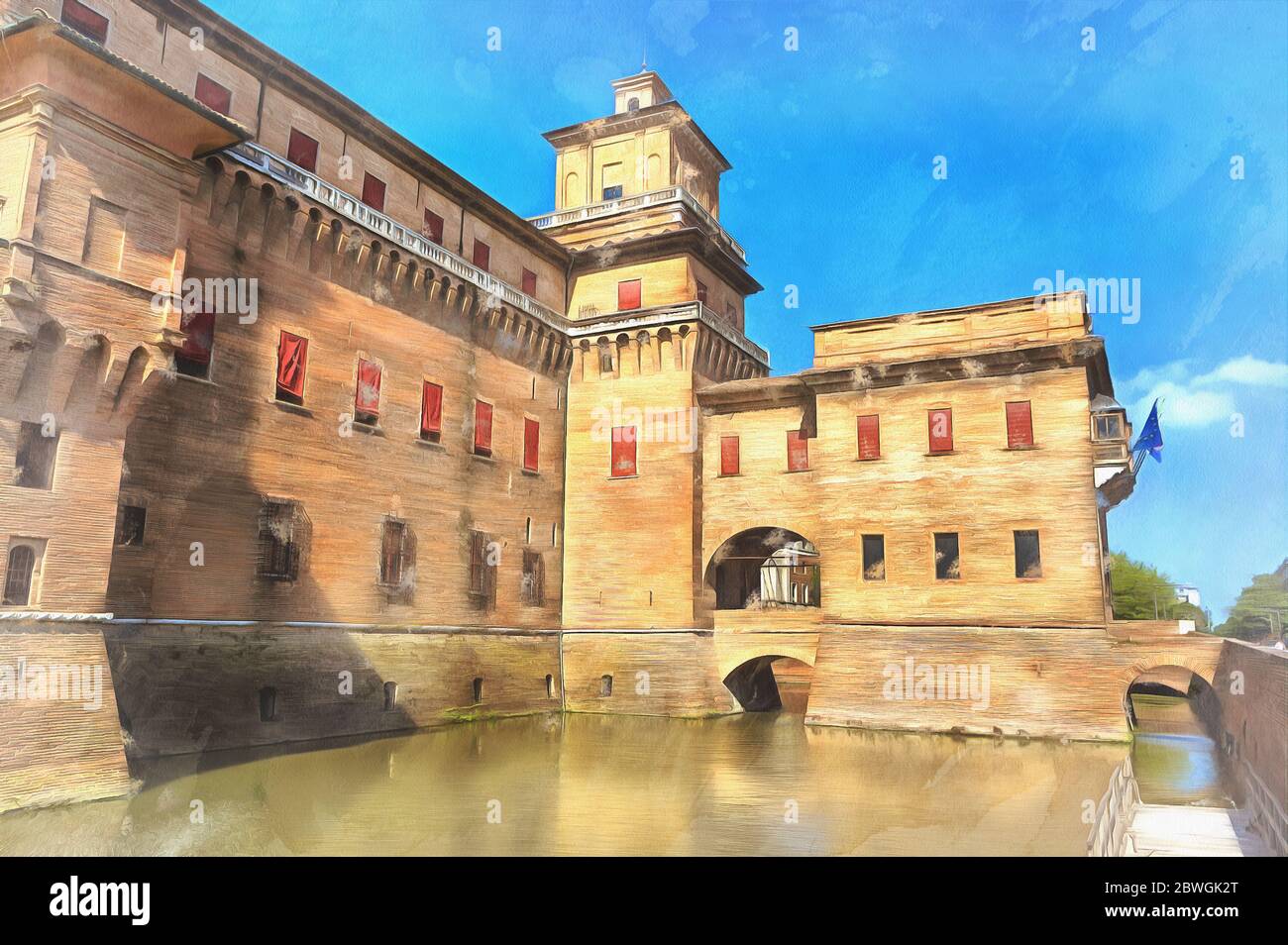 Este castle paint hi-res stock photography and images - Alamy