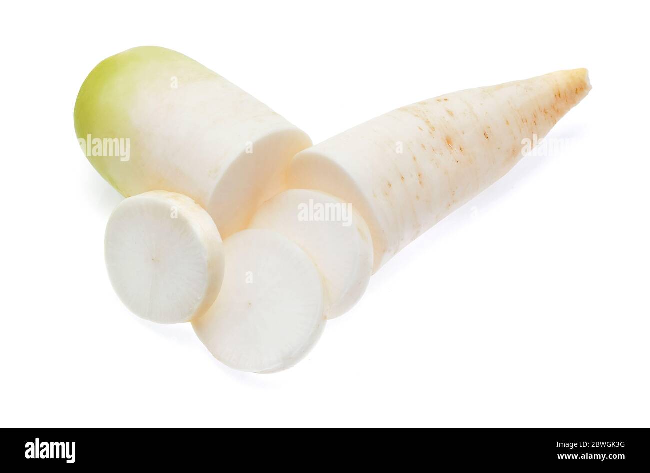 White radish isolated on white background Stock Photo - Alamy