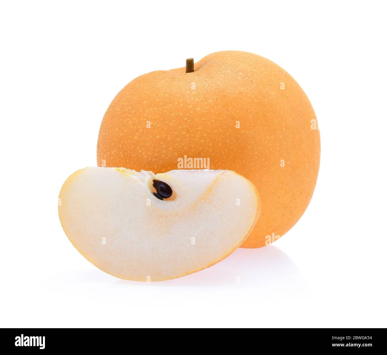 Snow pear isolated on white background Stock Photo - Alamy