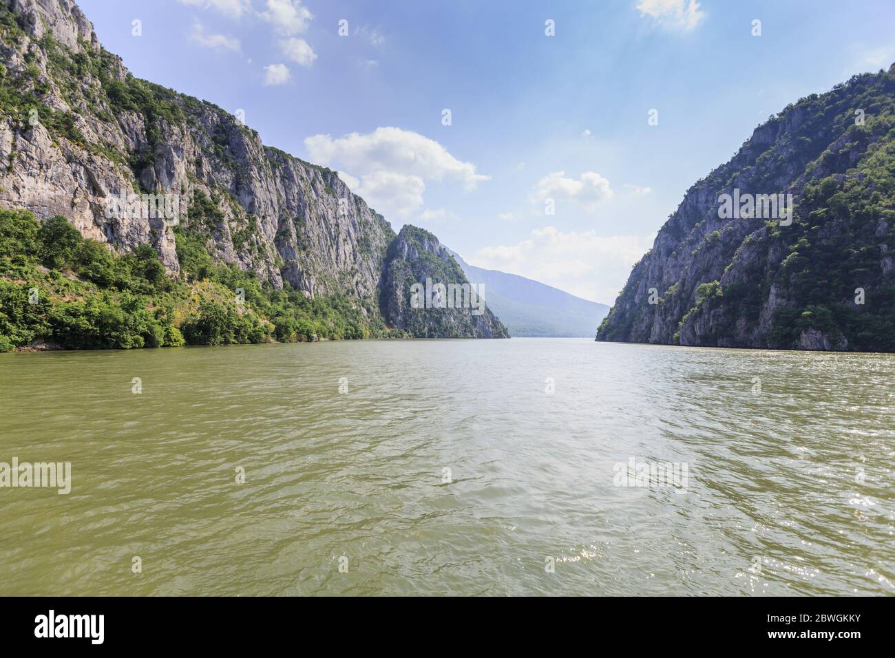 Gorge on Danube river , the Iron Gates , spring nature landscape ...