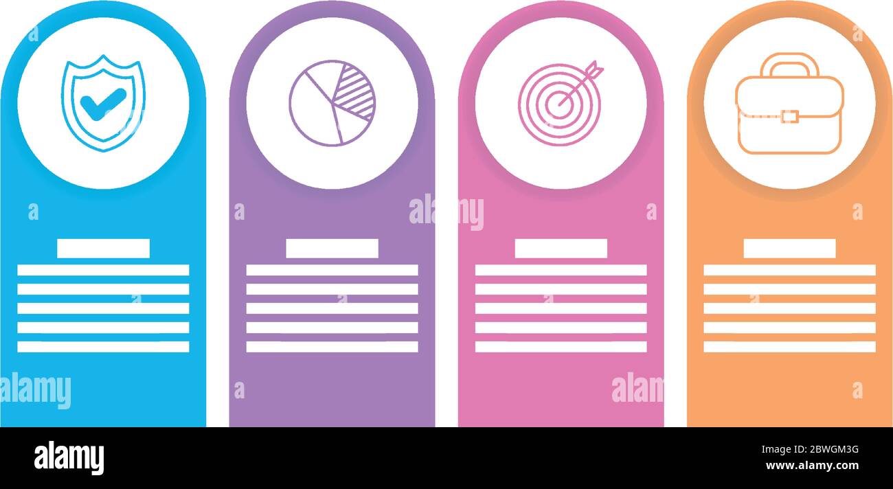 business infographic with circular icons Stock Vector Image & Art - Alamy