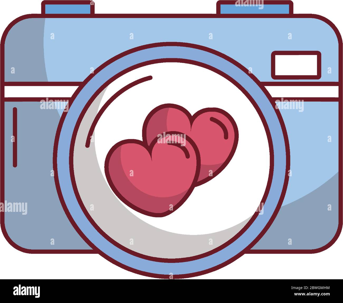 Love hearts inside camera vector design Stock Vector Image & Art - Alamy