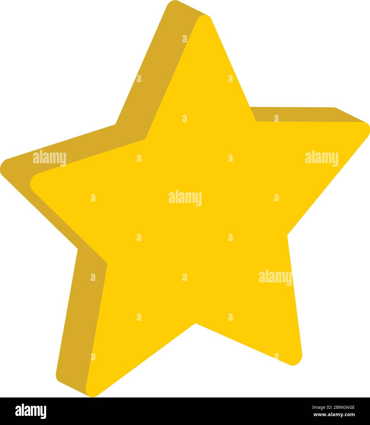 Yellow star icon isometric hi-res stock photography and images - Alamy