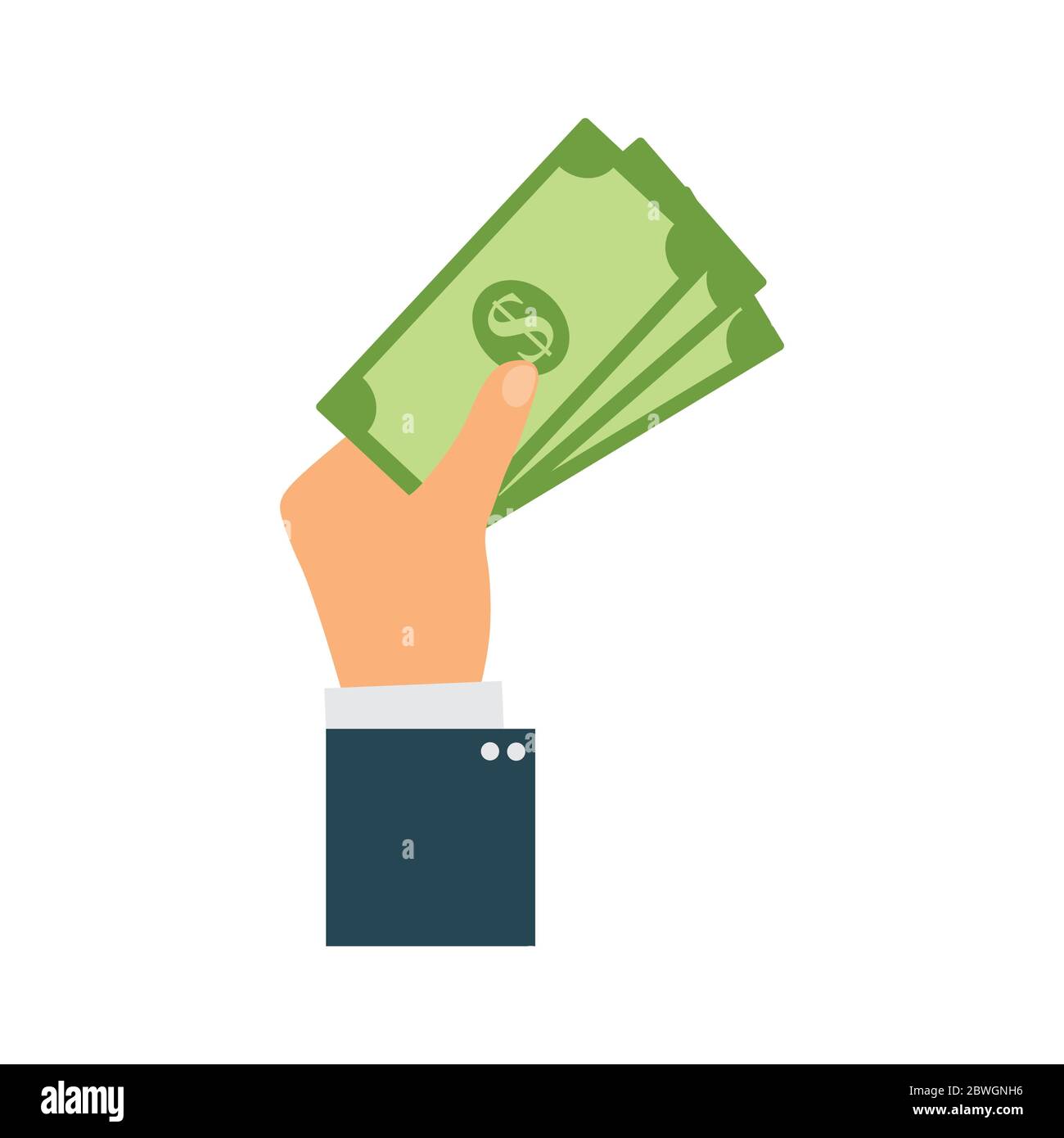 Hand holding envelope cartoon Stock Vector Images - Alamy