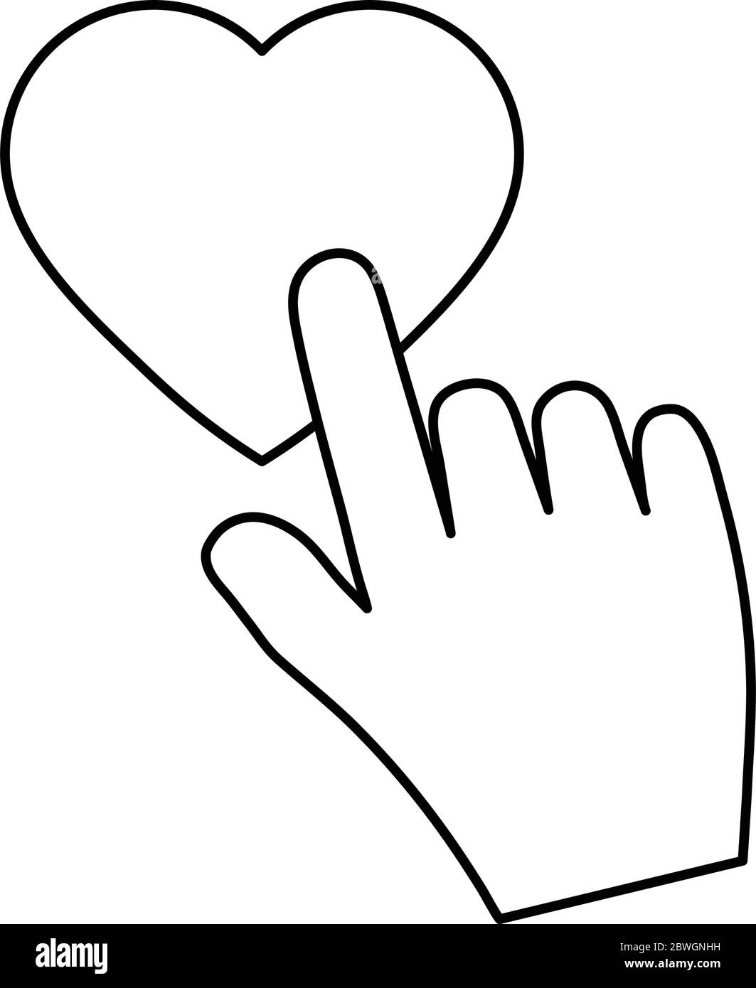 Click heart icon vector Stock Vector Image & Art - Alamy