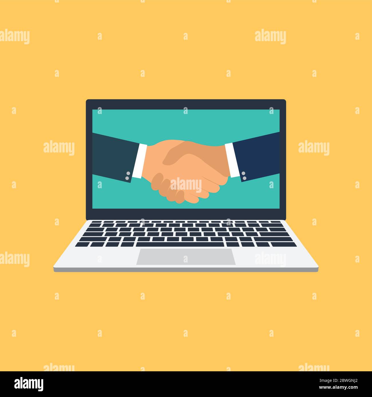 Digital Handshake Stock Vector Images - Alamy