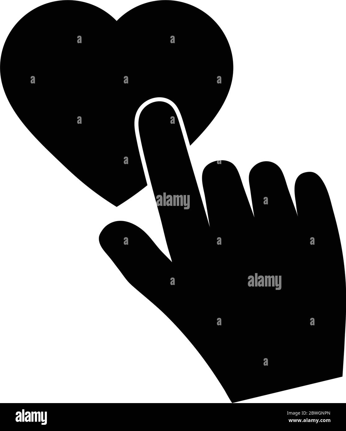 Click heart icon vector Stock Vector Image & Art - Alamy