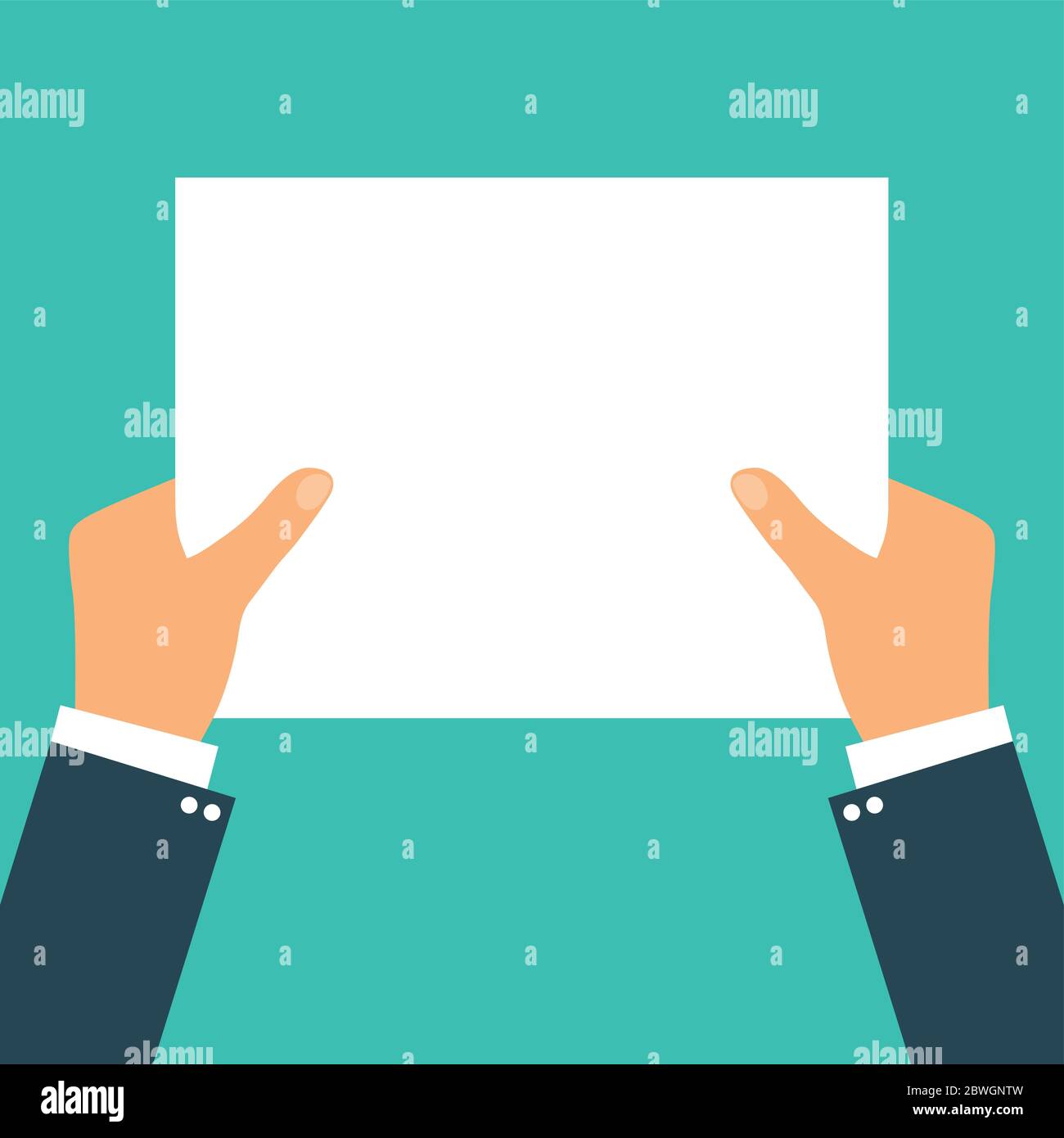 hand holding a list of paper flat Stock Vector Image & Art - Alamy