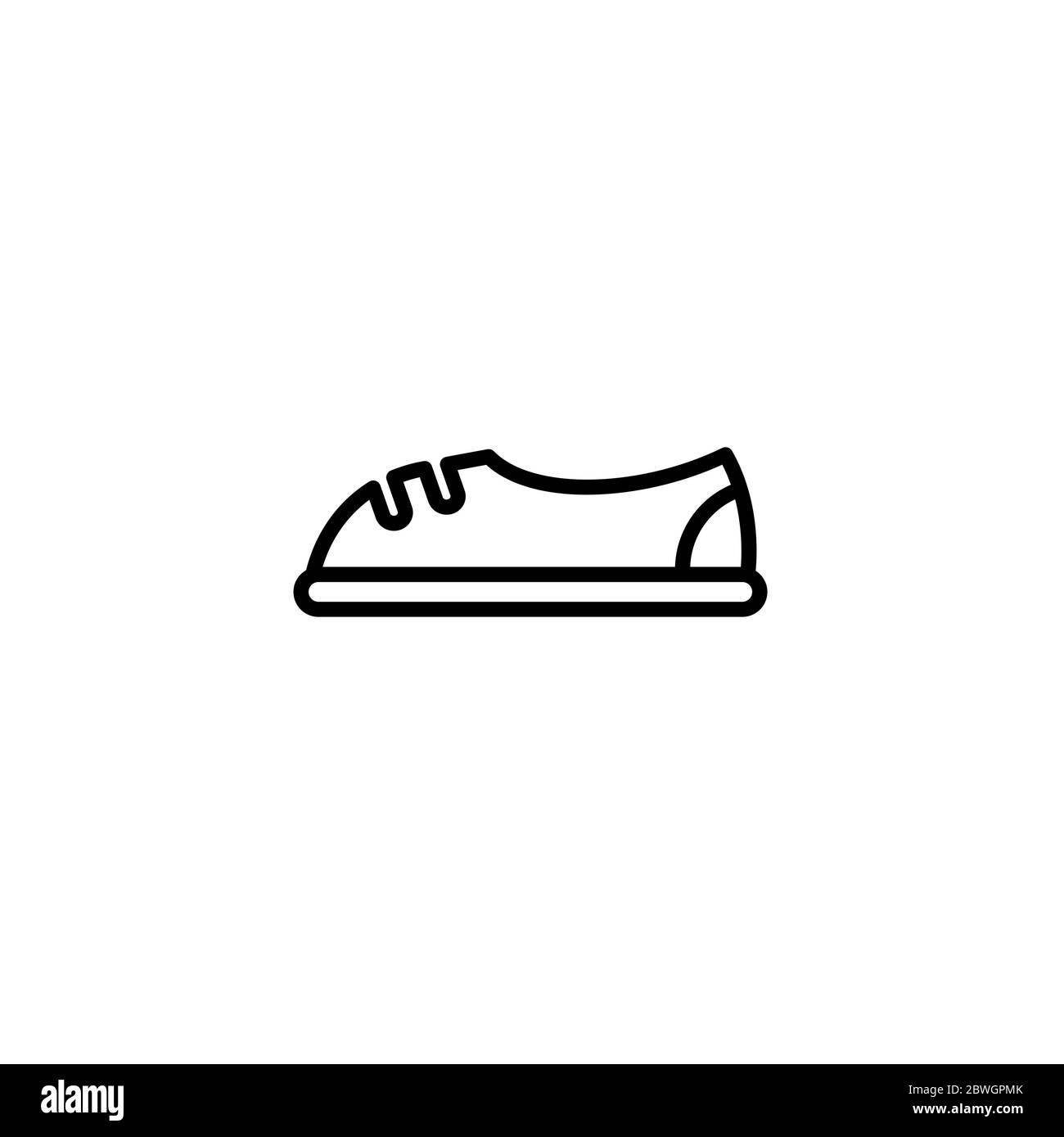 Sneaker icon shoes symbol flat Black and White Stock Photos & Images ...