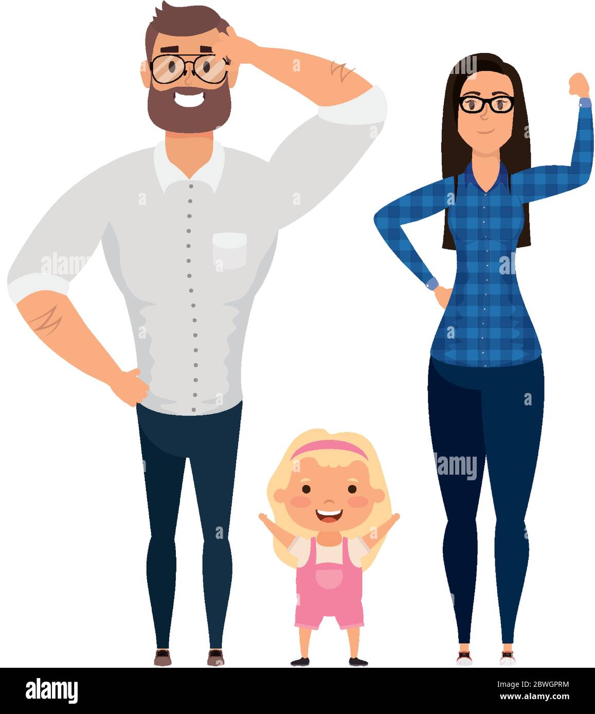Mother father and daughter vector design Stock Vector Image & Art - Alamy