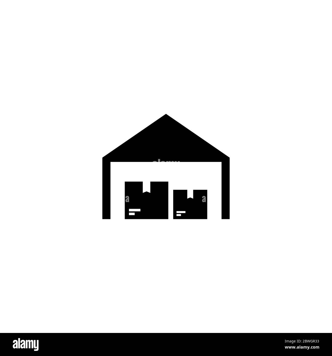 warehouse icon isolated on white. Store, parcel, storage. Delivery box ...