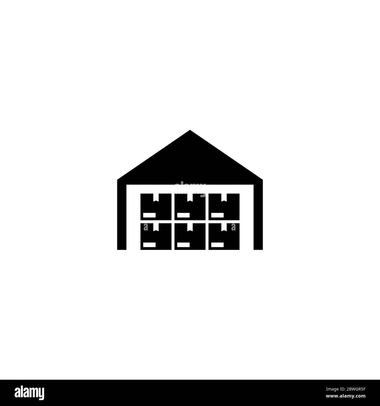 warehouse icon isolated on white. Store, parcel, storage. Delivery box ...