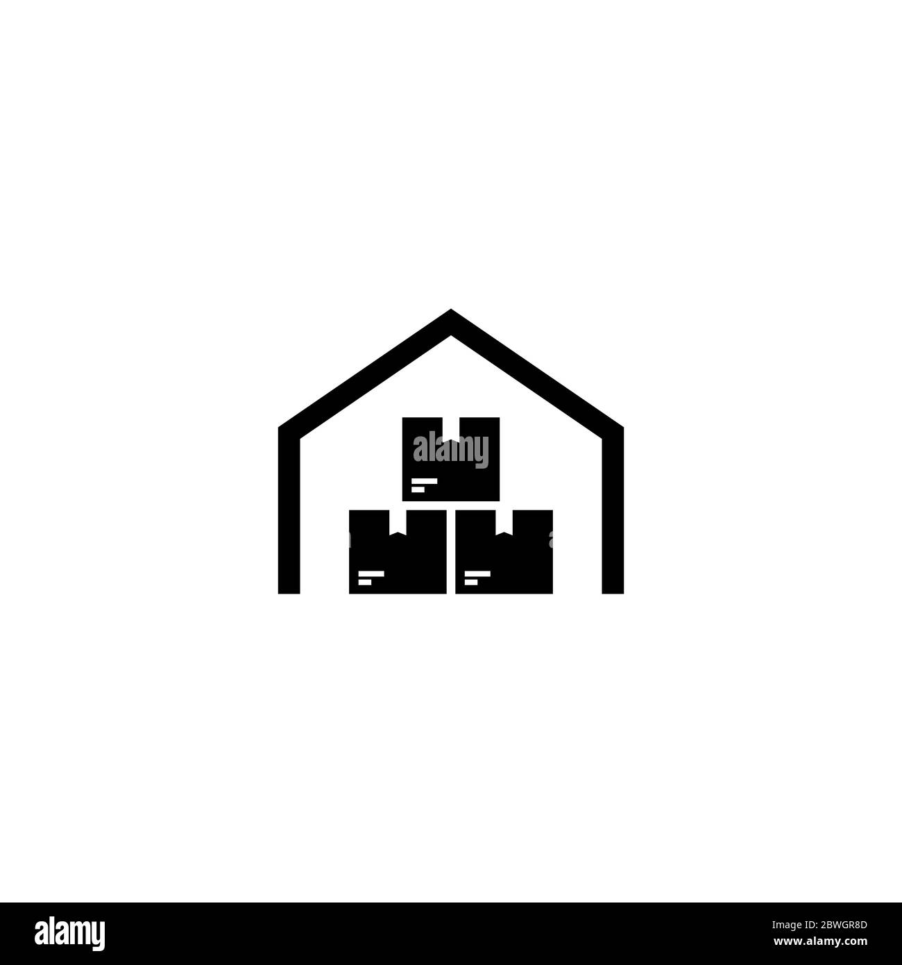 warehouse icon isolated on white. Store, parcel, storage. Delivery box ...