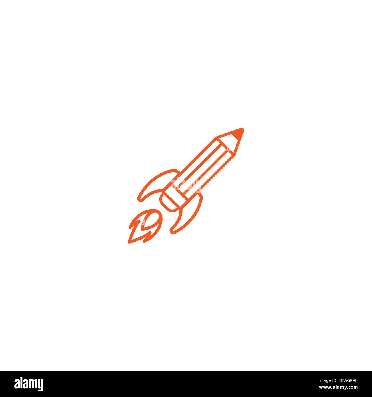 Pencil rocket icon hi-res stock photography and images - Alamy