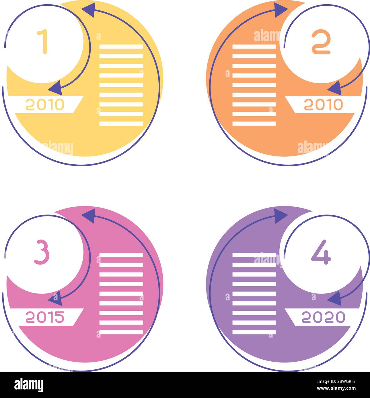 business infographic with years icons Stock Vector Image & Art - Alamy