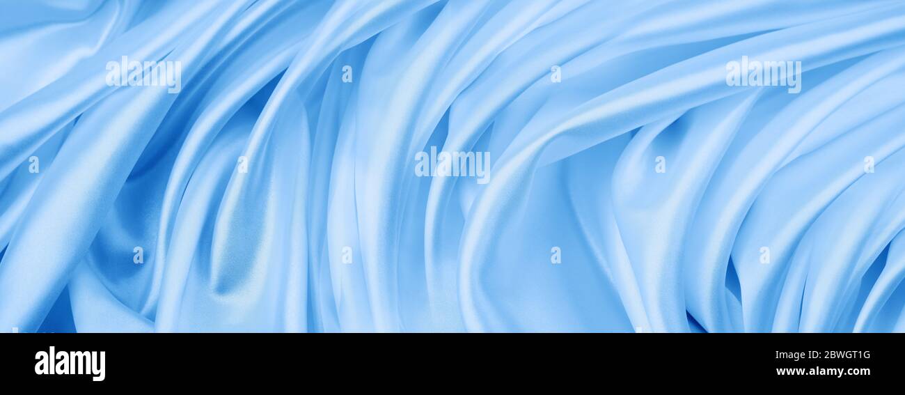 Closeup of lines in blue silk fabric Stock Photo - Alamy