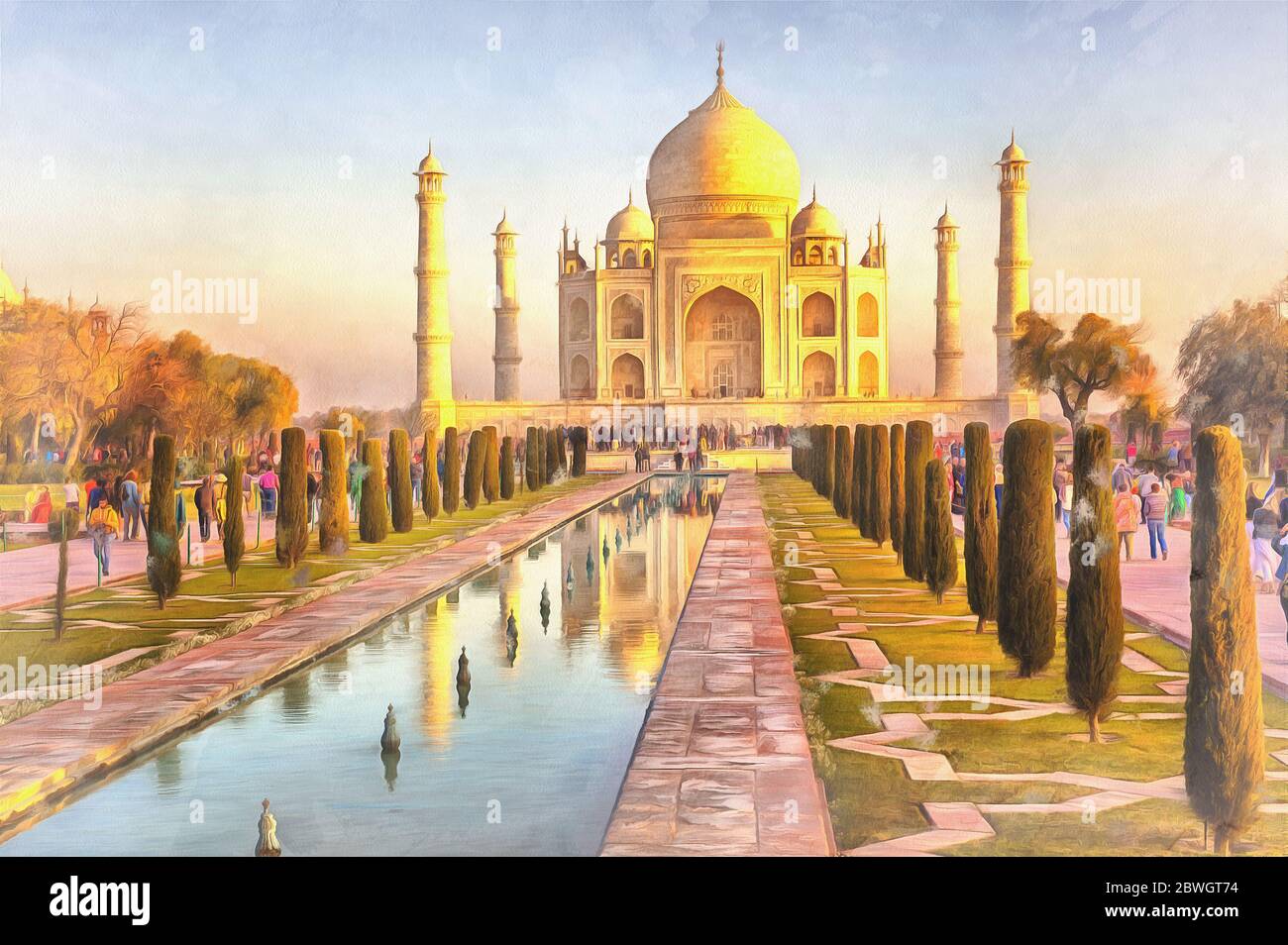 Taj mahal painting hi-res stock photography and images - Alamy