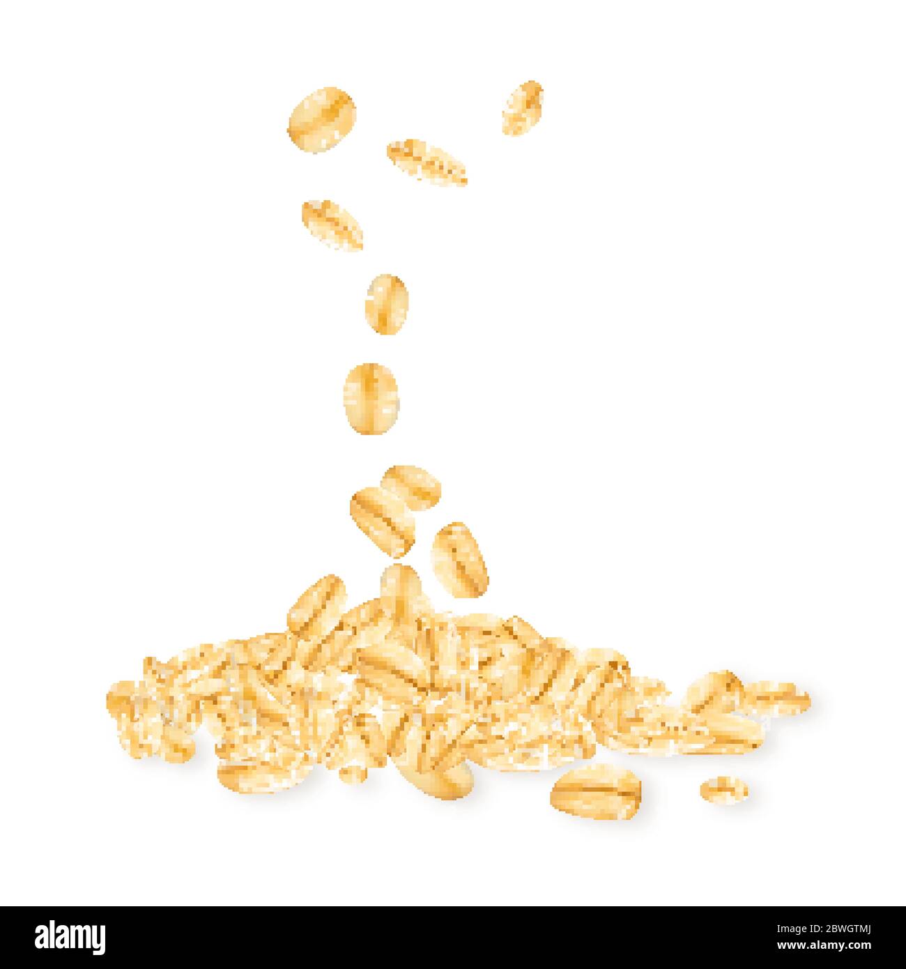 Falling cereal flakes Stock Vector Images - Alamy