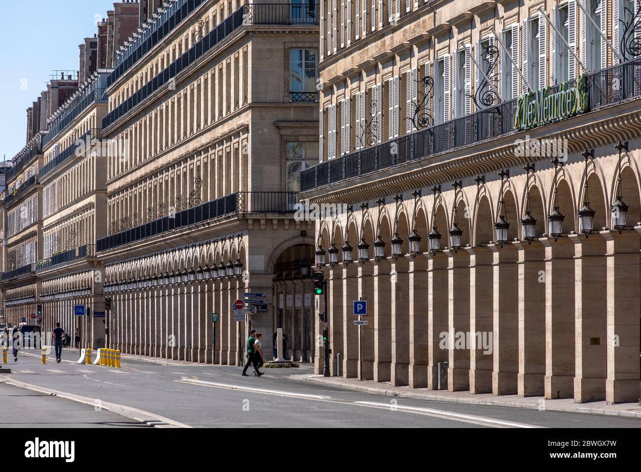 Paris, France - May 29, 2020: Attractive facades with geometry of the ...