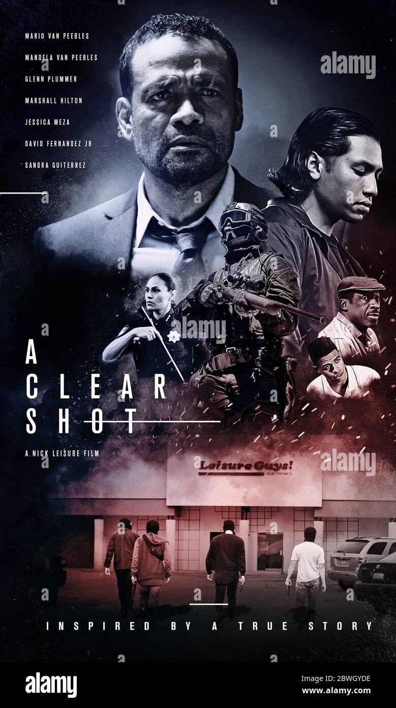 A CLEAR SHOT, poster, clockwise from top: Mario Van Peebles, Tony Dew ...
