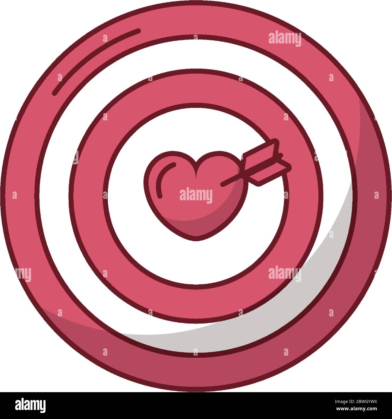 Heart target Stock Vector Images - Alamy