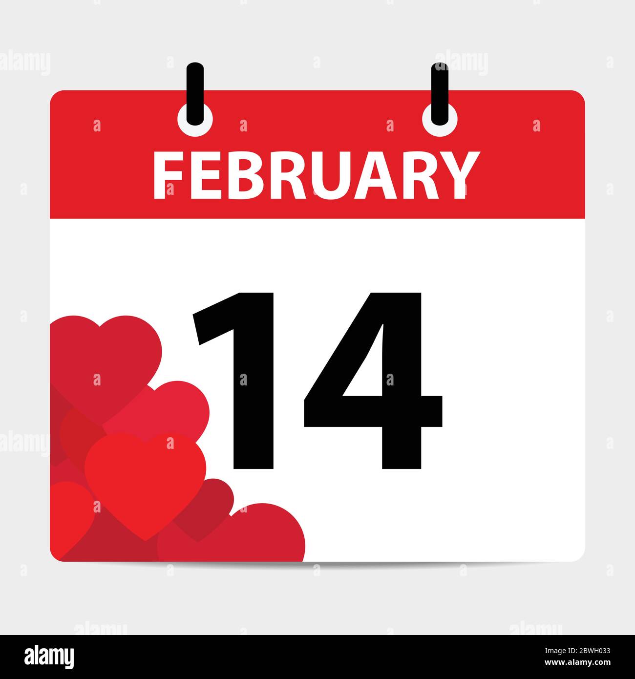 February day 14 number Stock Vector Images - Alamy