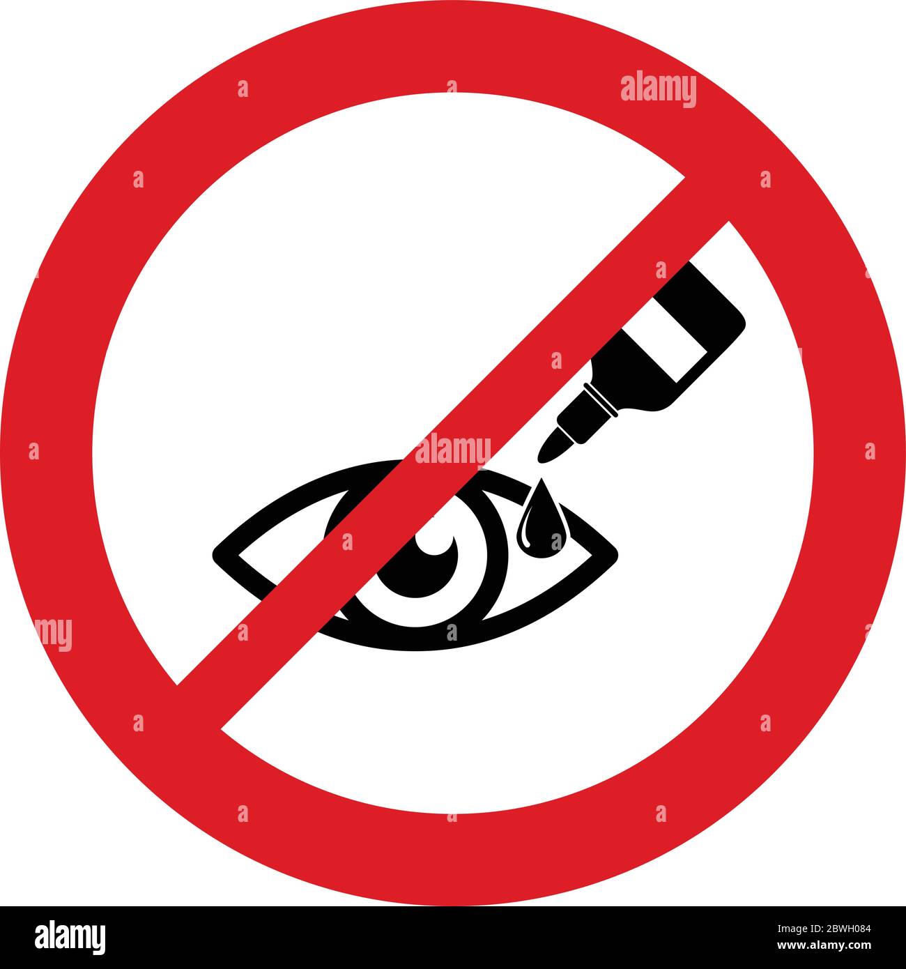 No Eye drop prohibited sign Stock Vector Image & Art - Alamy