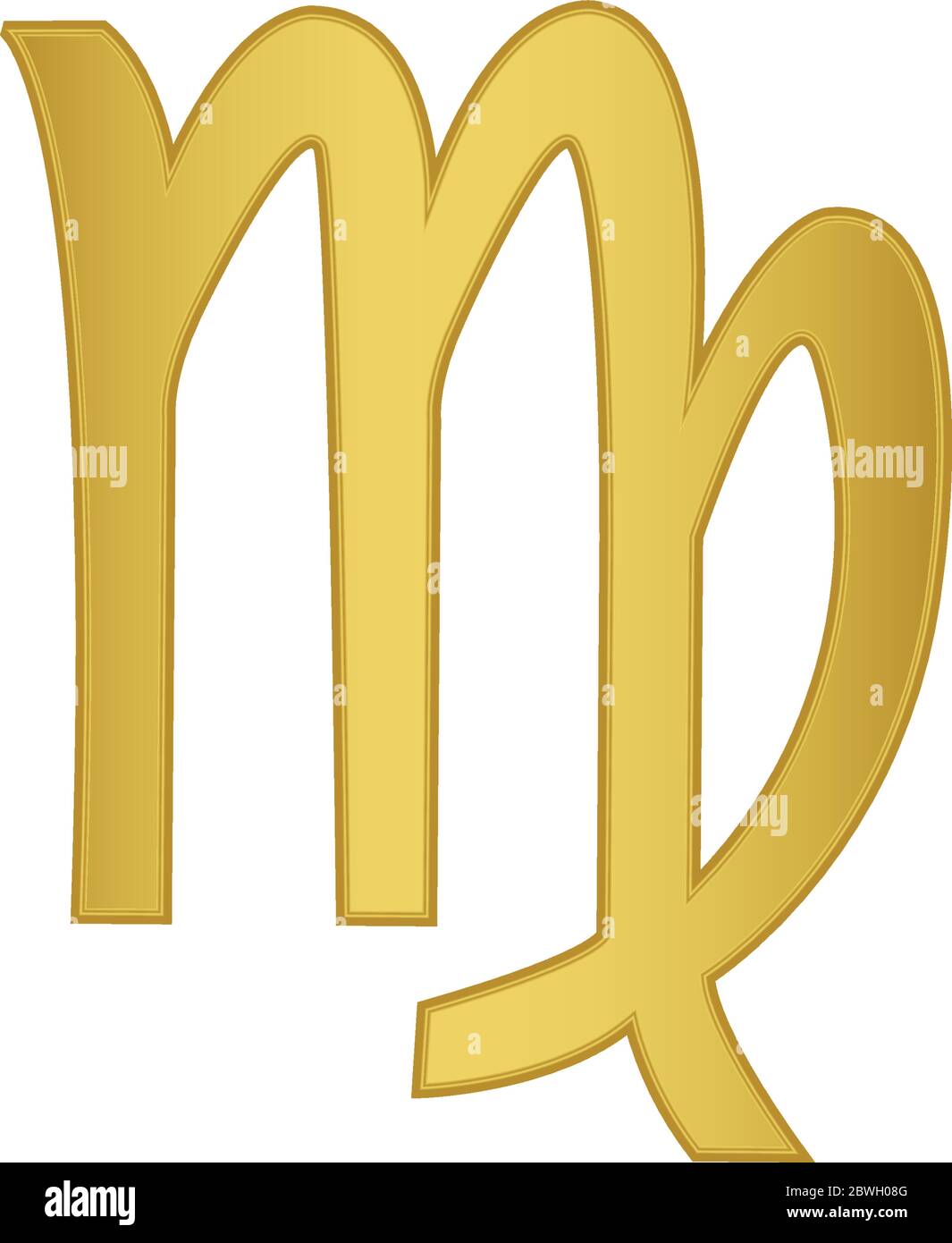 golden Maiden vector icon. Zodiac Sign. Maiden Constellation Stock ...