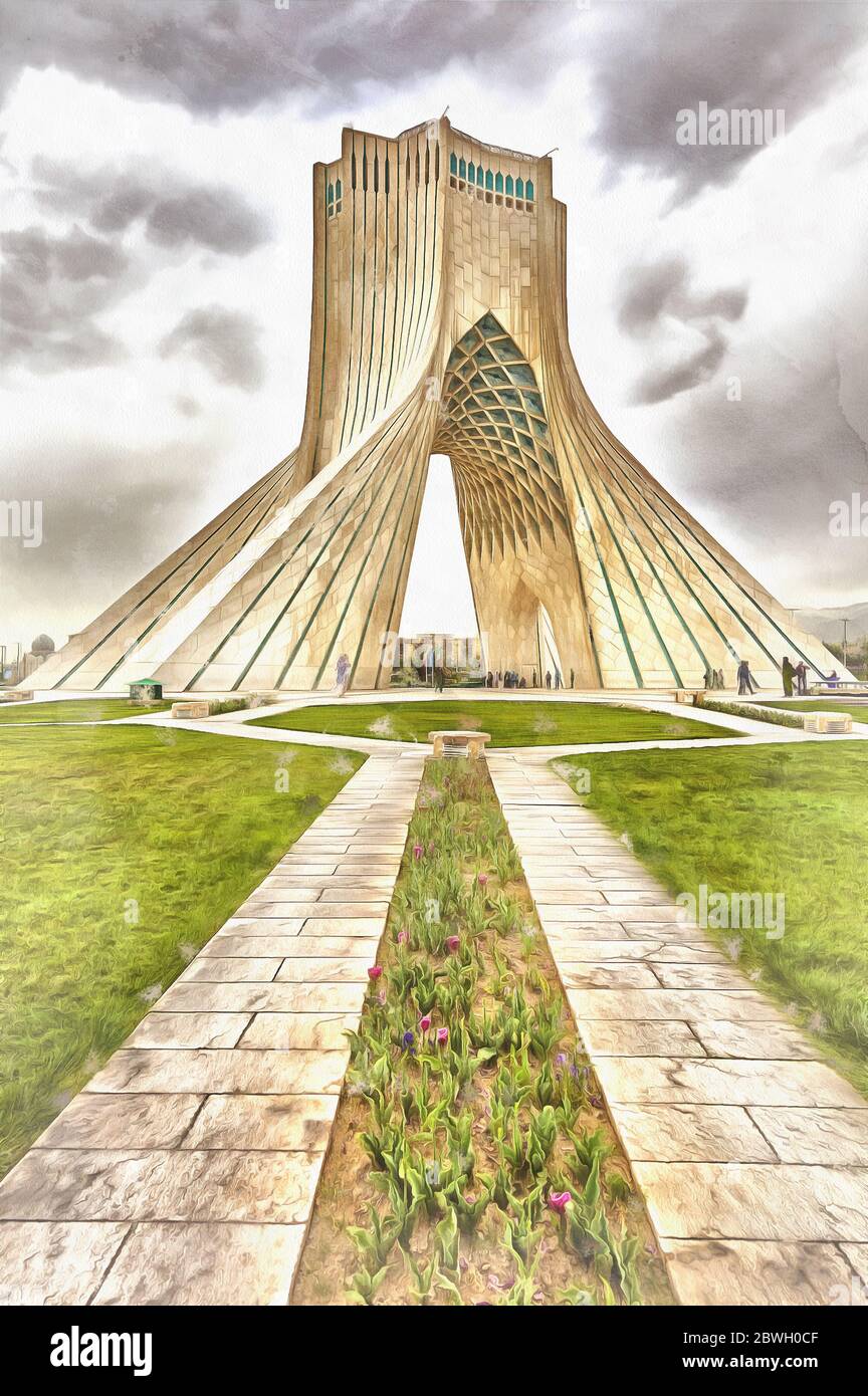 Azadi Tower Drawing