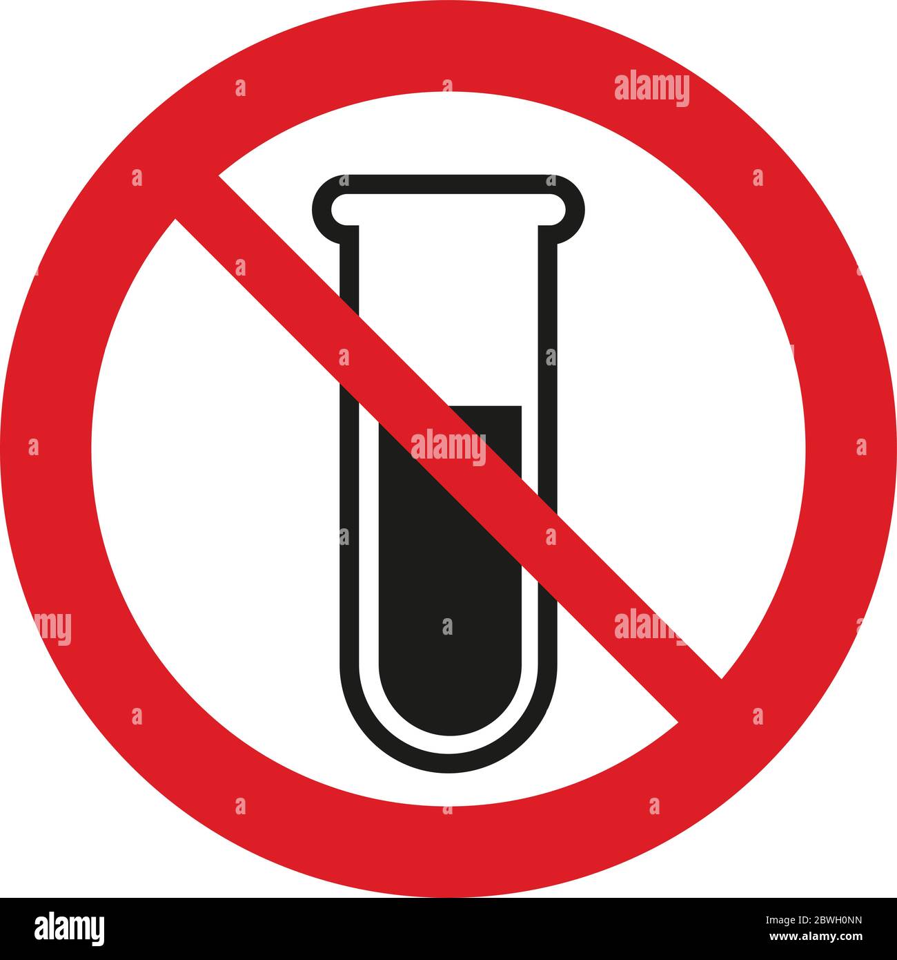 No chemical. chemicals free vector sign. No GMO vector icon. The red ...