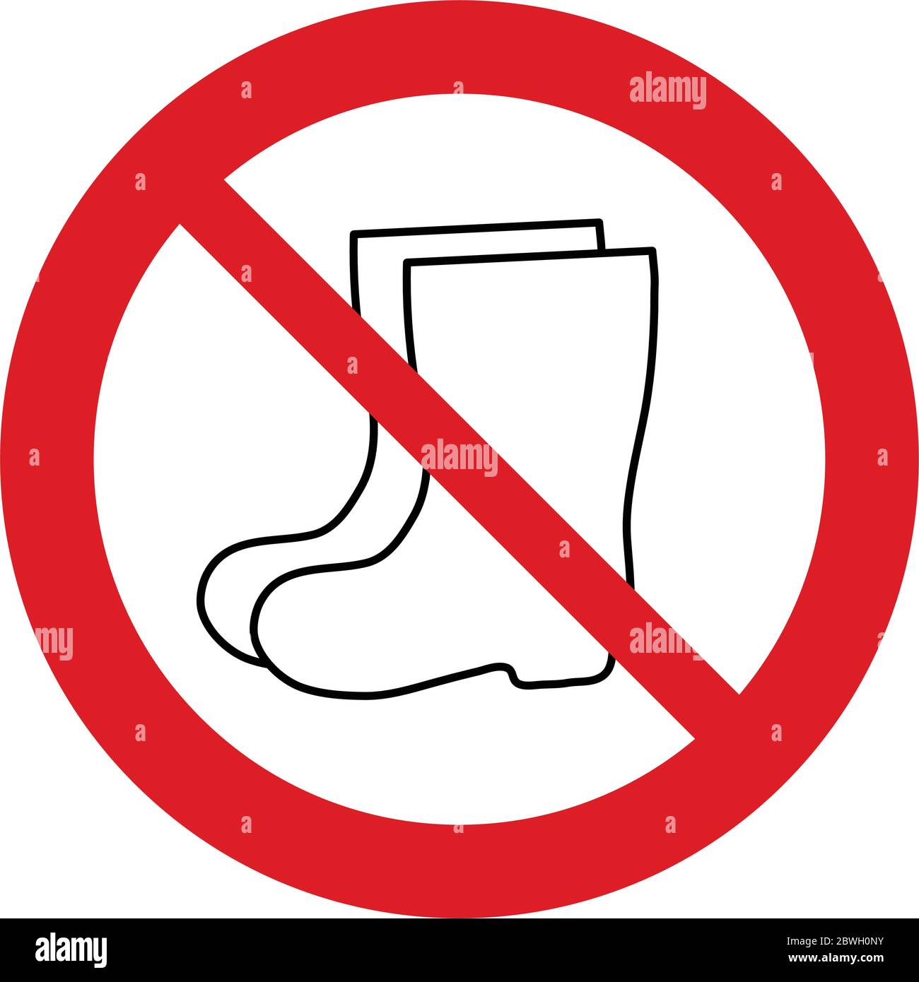 No rain boot icon. Prohibited rain boot icon Stock Vector Image & Art ...