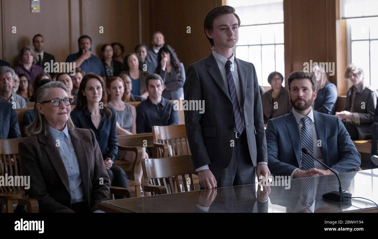 DEFENDING JACOB, from left: Cherry Jones, Jaeden Martell, Chris Evans ... DEFENDING JACOB, from left: Cherry Jones, Jaeden Martell, Chris Evans ...