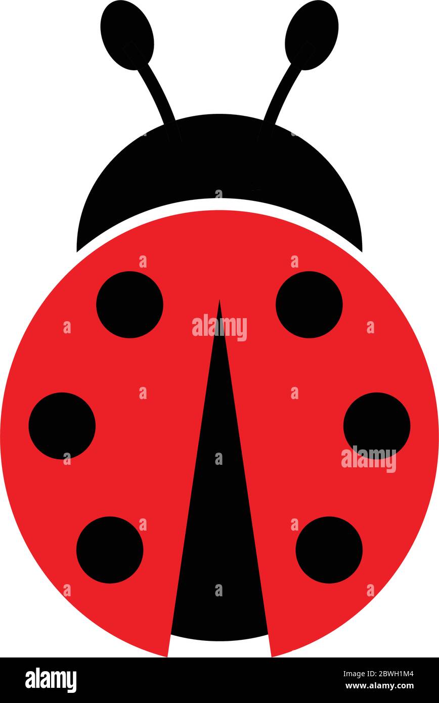 ladybug icon red vector cartoon sign Stock Vector Image & Art - Alamy