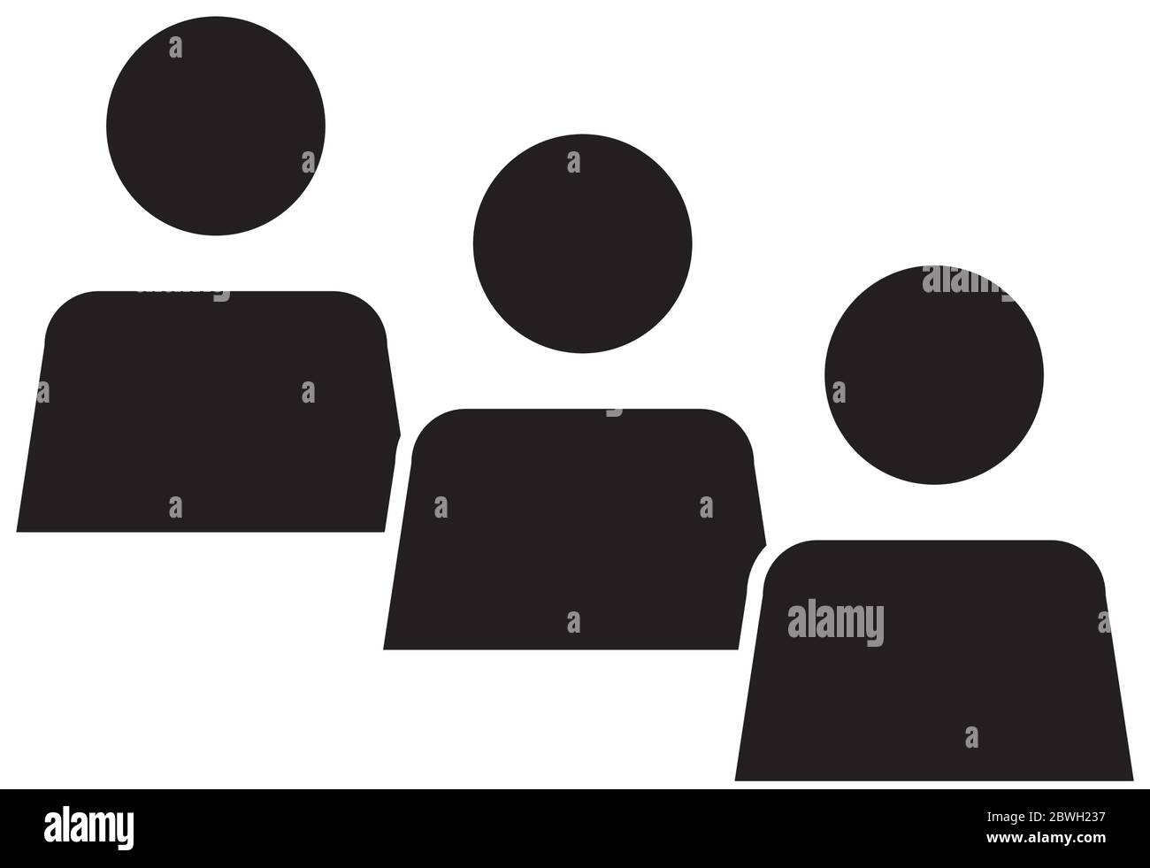 pictogram people icon over white background, silhouette style, vector ...