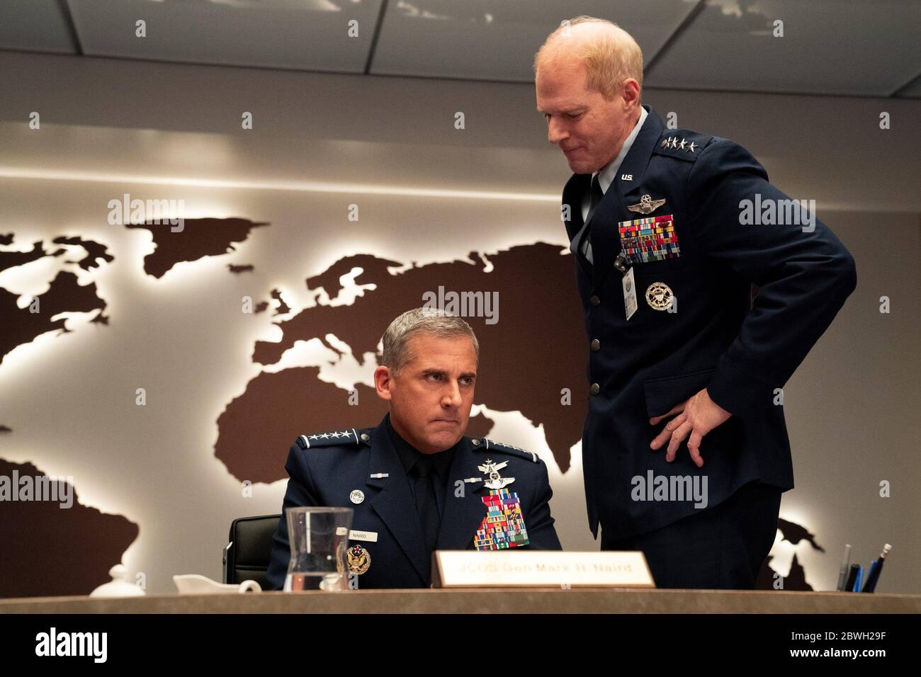 SPACE FORCE, from left: Steve Carell, Noah Emmerich, (Season 1, ep. 103 ...