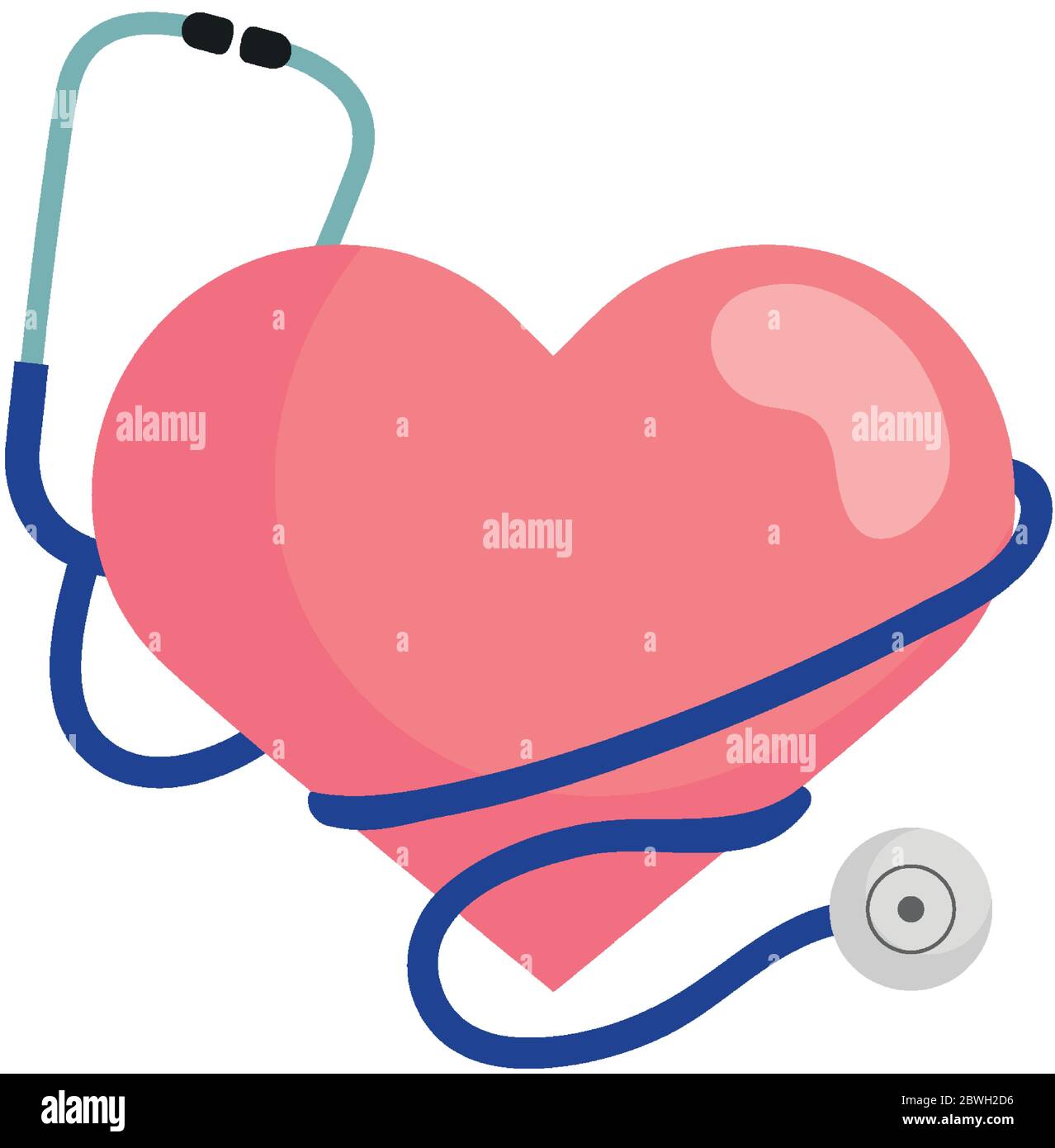 heart with stethoscope vector design Stock Vector Image & Art - Alamy